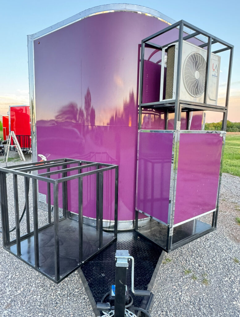 Food Trailer 8X20' Purple with Porch - Food Trailers