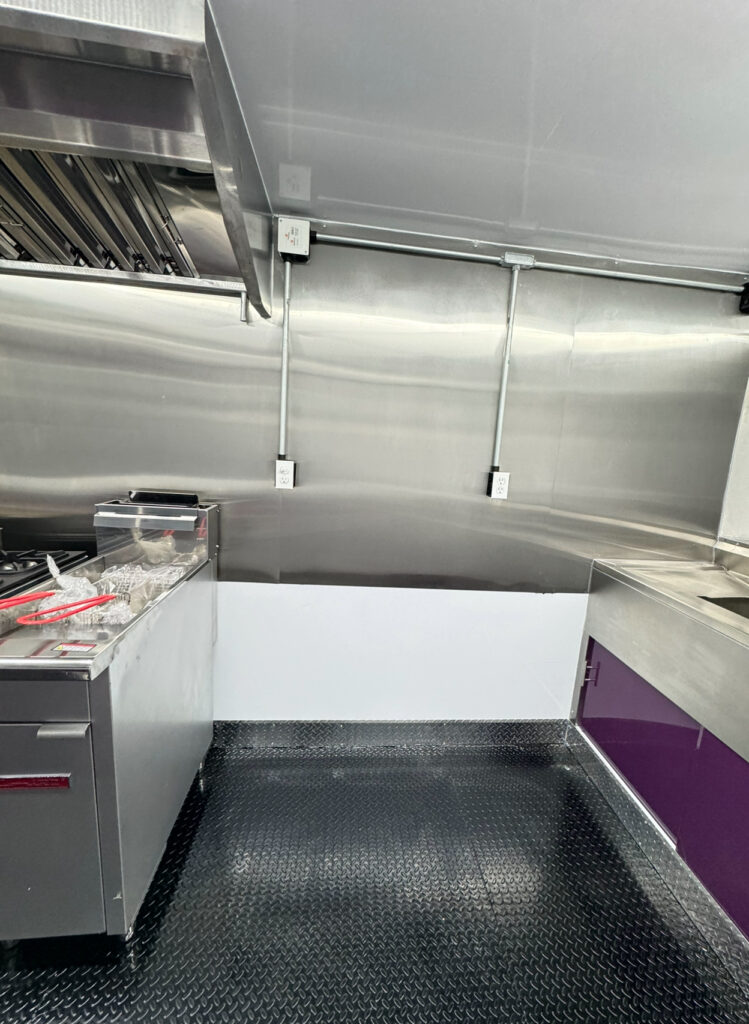 Food Trailer 8X20' Purple with Porch - Food Trailers
