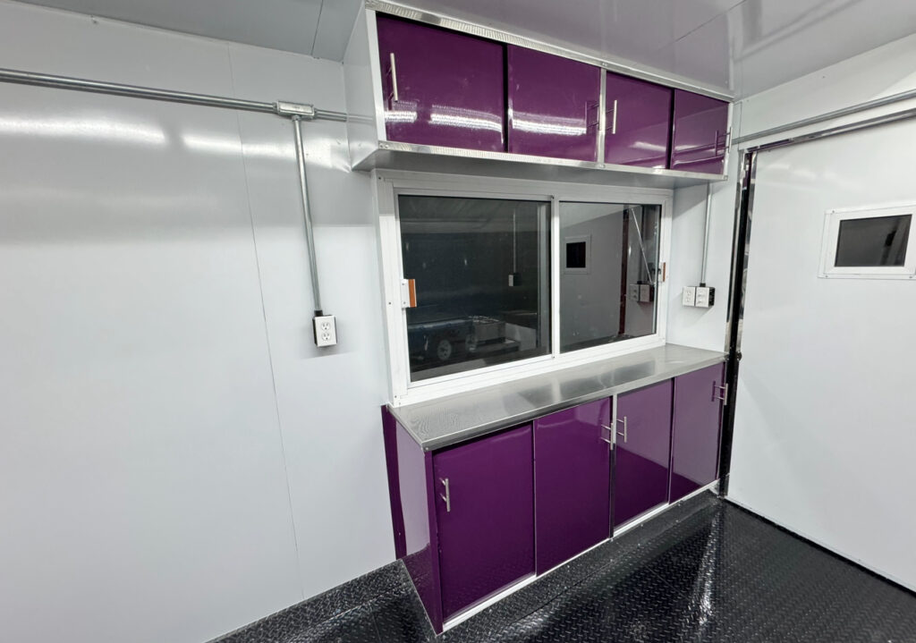 Food Trailer 8X20' Purple with Porch - Food Trailers