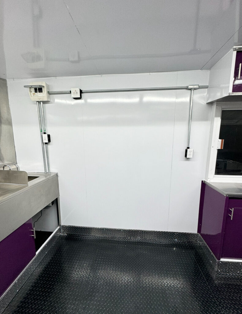 Food Trailer 8X20' Purple with Porch - Food Trailers