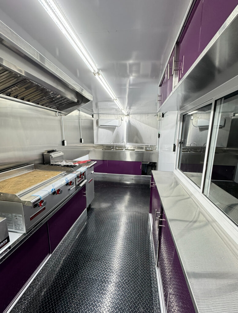 Food Trailer 8X20' Purple with Porch - Food Trailers