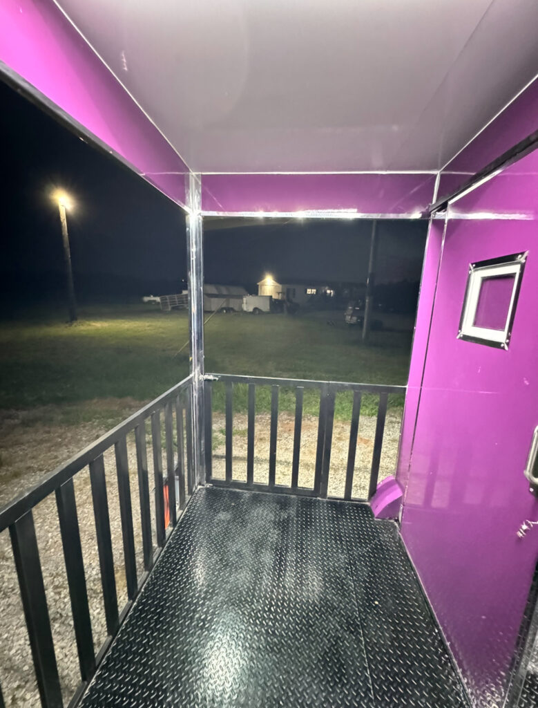 Food Trailer 8X20' Purple with Porch - Food Trailers