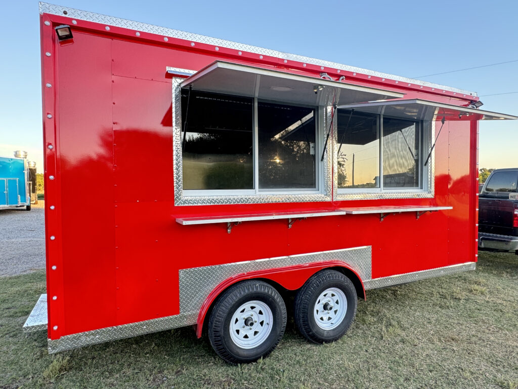 Food Trailer 8’x16′ - Red - Food Trailers