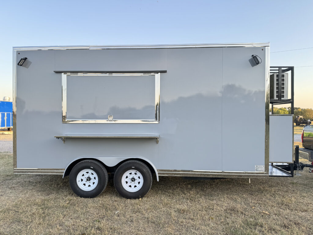 Custom Build Food Trailer Grey 8x16 - Food Trailers