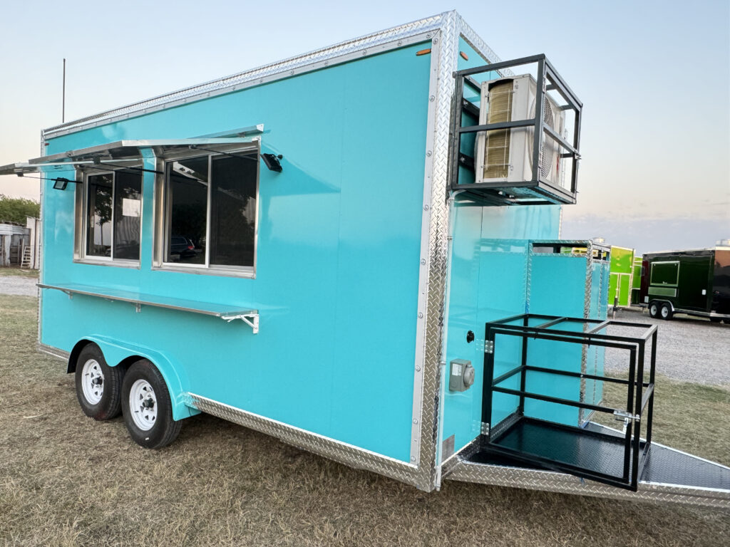 Food Trailer 8x16 - Turquoise - Food Trailers