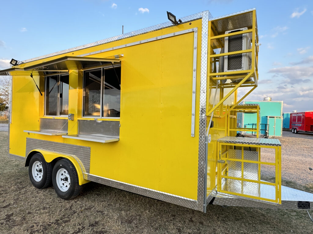 8'x16' Yellow Food Trailer - Food Trailers