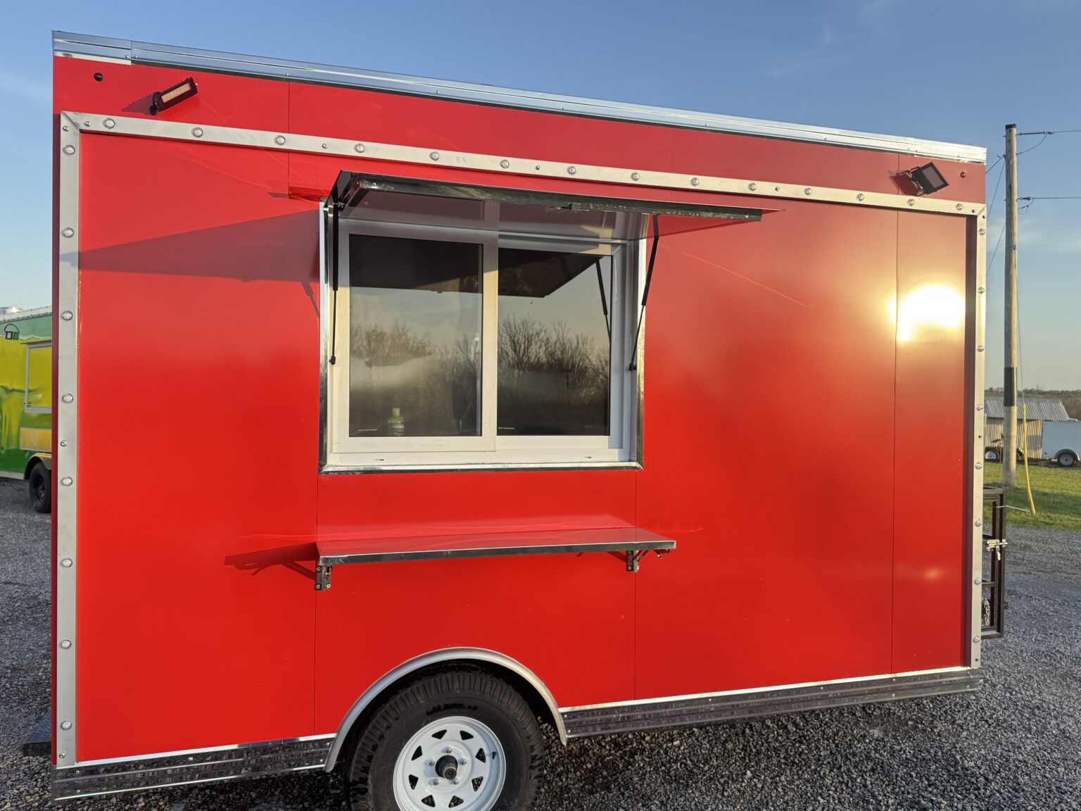 8X12 Red Food Trailer - Food Trailers