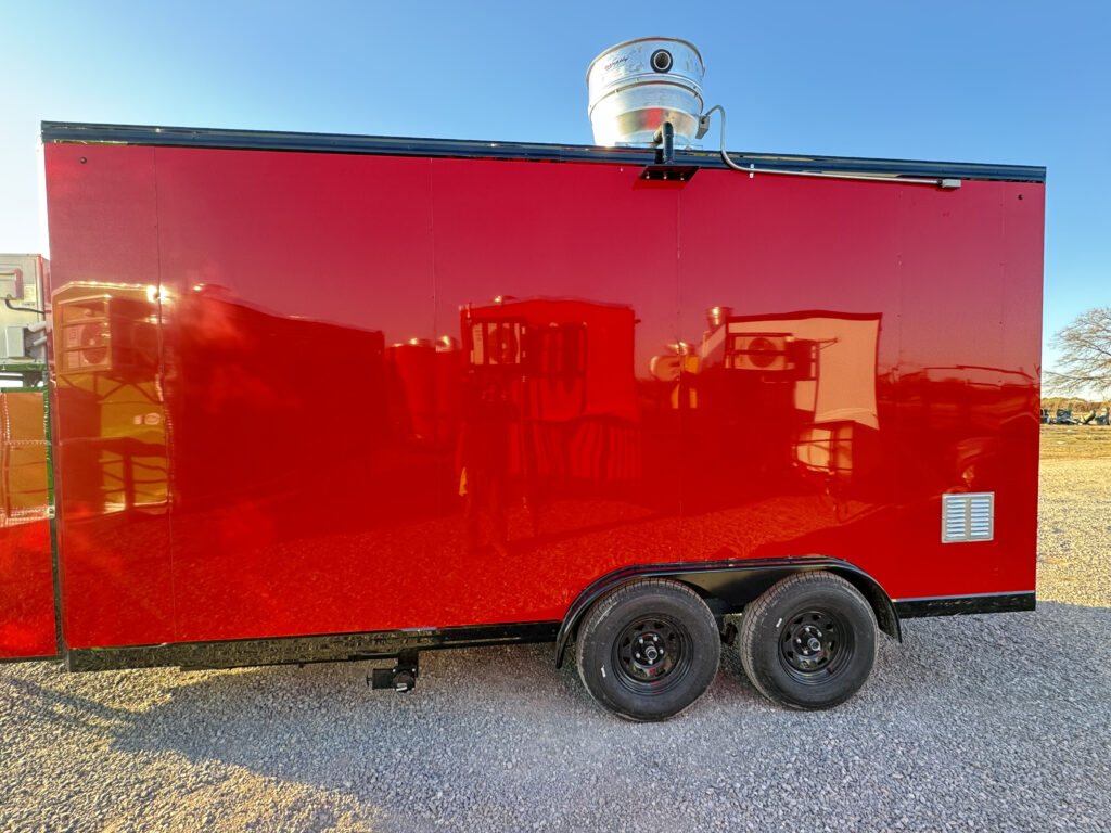 8'x16' Red Food Trailer - Food Trailers