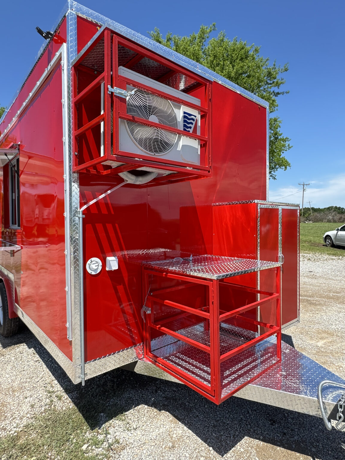 Red 8'x16' Food Trailer - Food Trailers